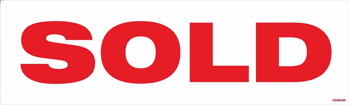 AD00400: SOLD - vinyl self-adhesive sign - SOLD OUT